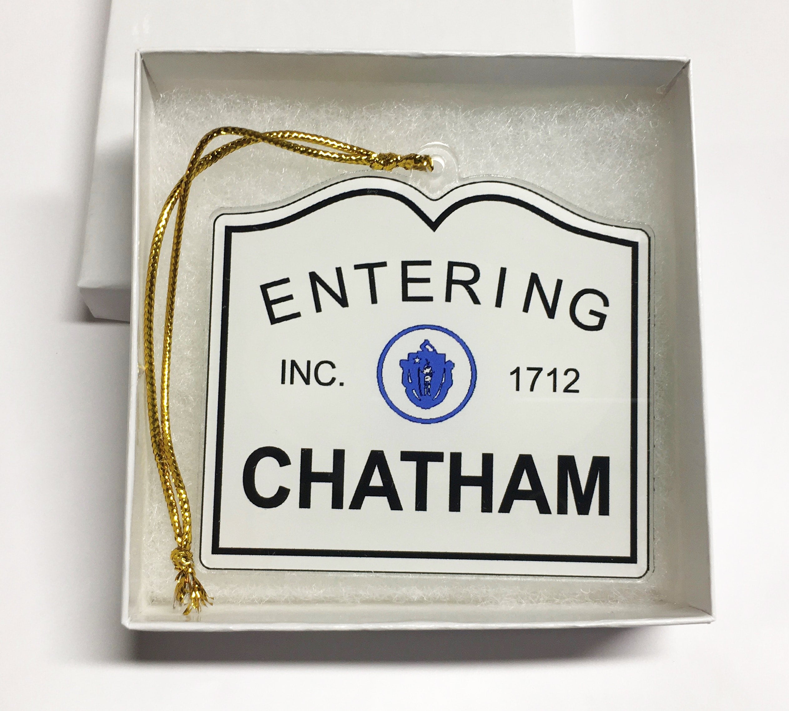 Entering Chatham Town Sign Ornament | Chatham Wind and Time